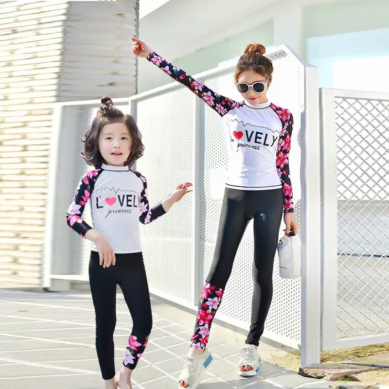 Корейский новый стиль: купальник для родителей и детей, гидрокостюм для дайвинга, раздельный купальник, женский костюм