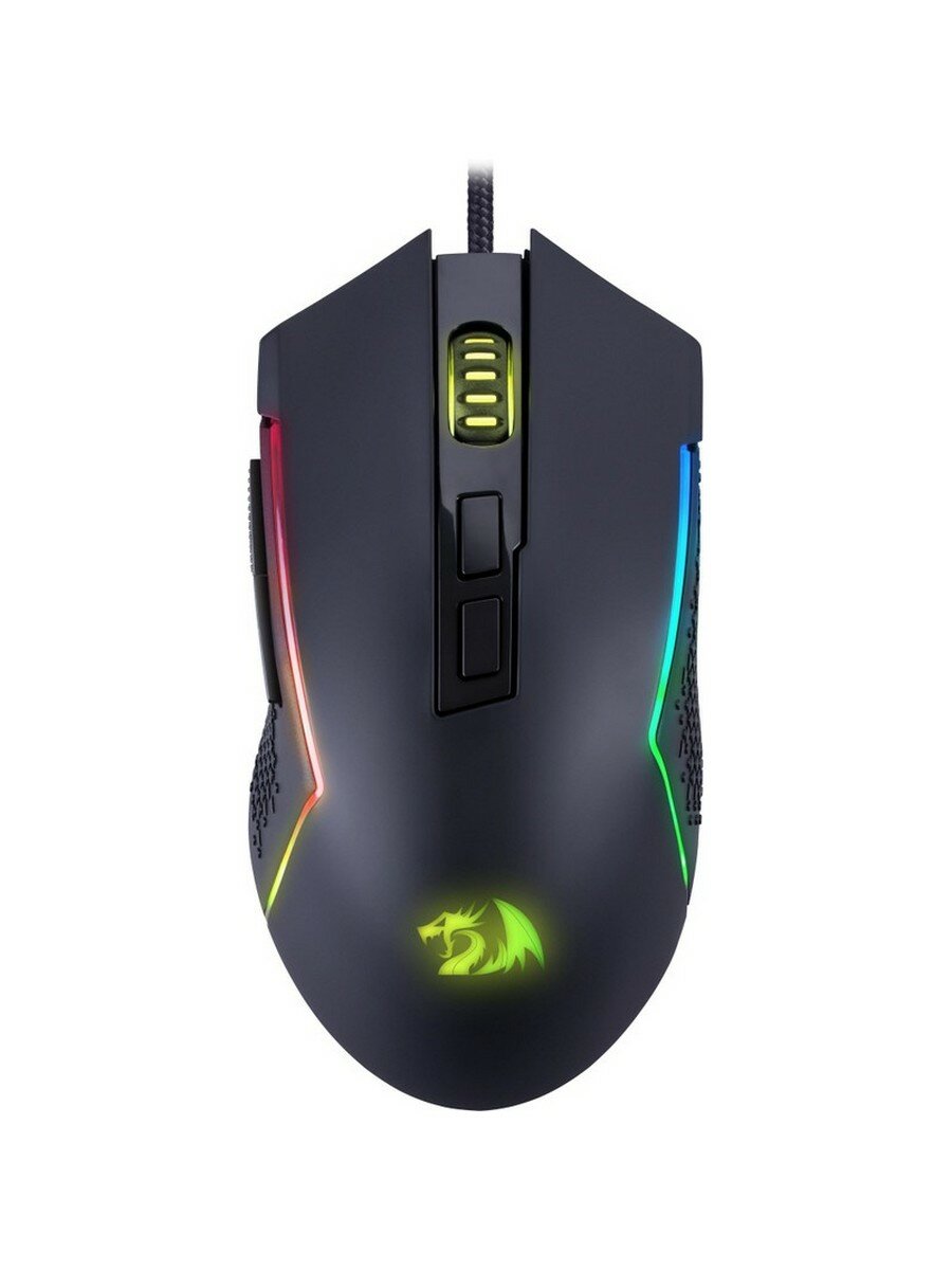 Мышь проводная DEFENDER Redragon Trident Lite (Трезубец Лайт) черный (USB, 8000dpi, 7but) (72018)