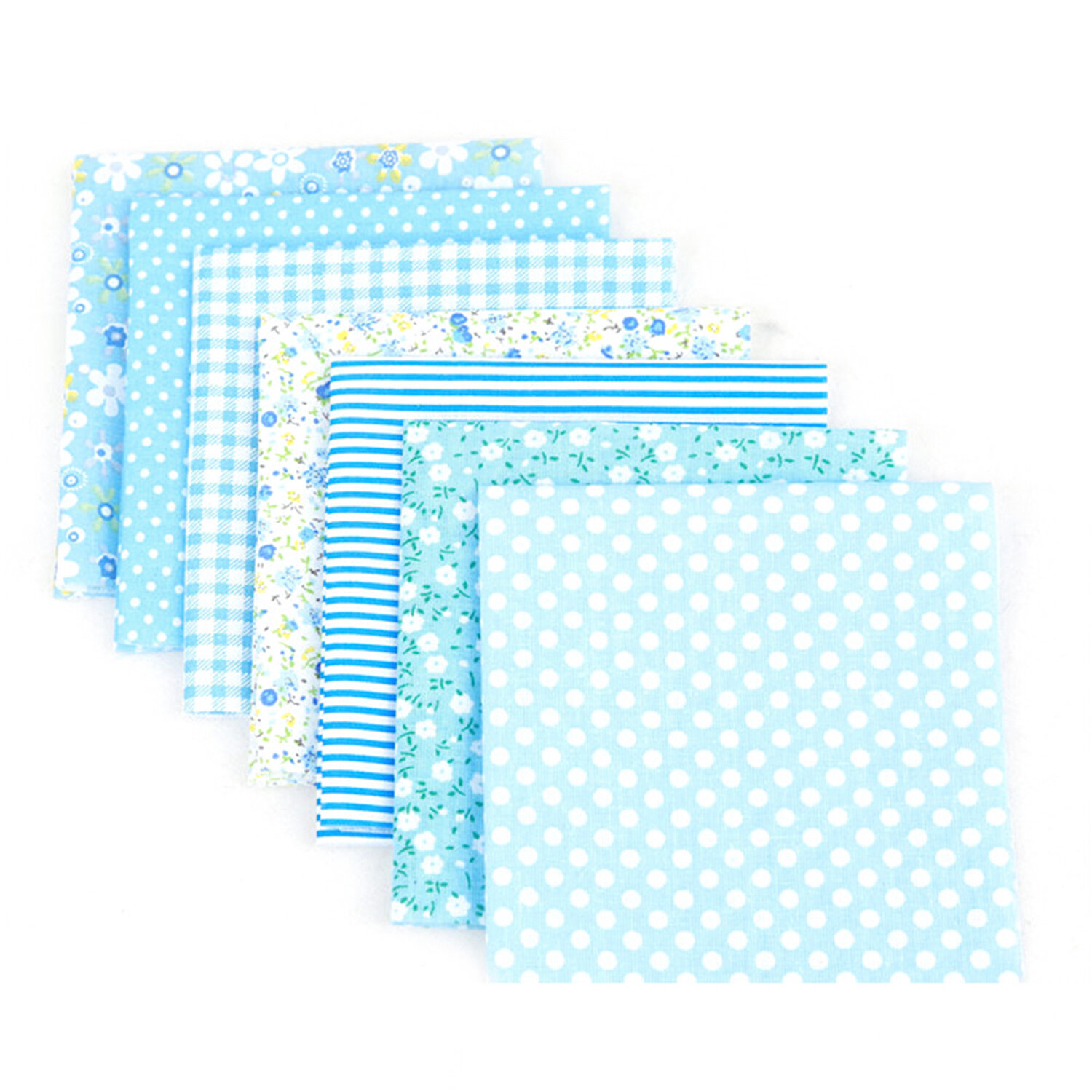 7Pcs/Set DIY Смешанные узоры Цветочные Печатные Платки Хлопчатобумажная ткань Для шитья Ковриковая ткань 500x500mm Красный Желтый Синий Розовый Фиолетовый Кофейный Темно-синий Черный Серый Зеленый