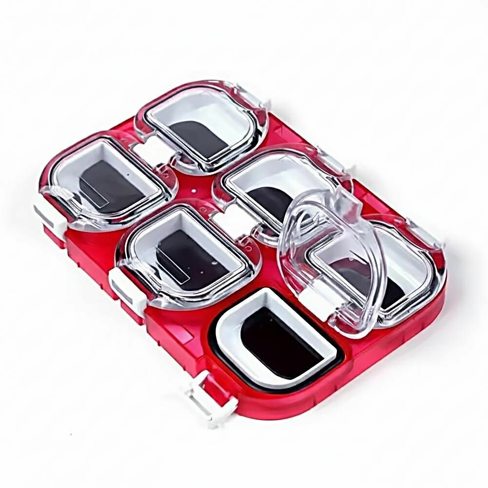 Коробка для рыболовных крючков, 6 отделений, с магнитами, водонепроницаемая коробка для принадлежностей для рыболовных снастей