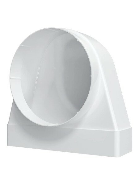 620СК15КП, Соединитель угловой 90°, плоского воздуховода с круглым пластик, 60х204/D150