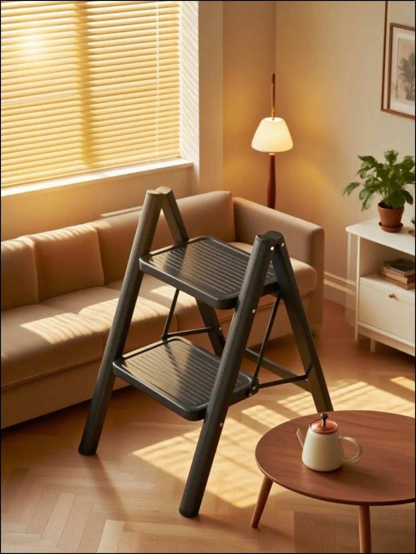 Стремянка складная 2 ступени, Лестница стремянка для дома 2 ступеней складная мини