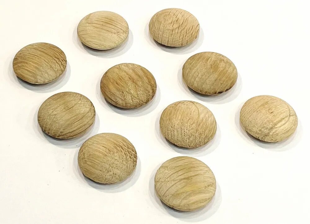 Заглушка дубовая мебельная D - 20, заглушка грибок деревянная для саморезов, на отверстие, комплект -20 штук.