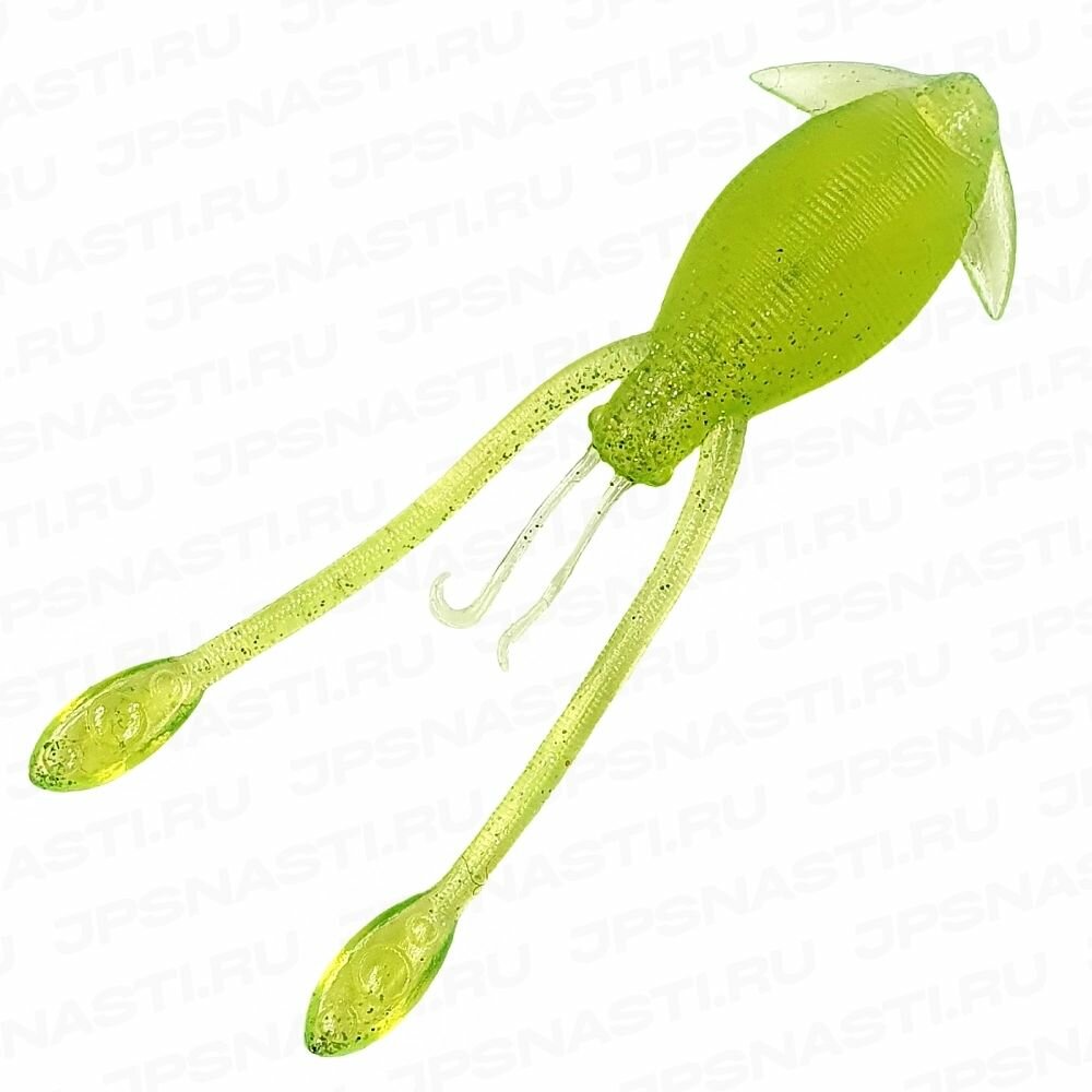 Силиконовые приманки Eleven Lures Squidward 2.8, 10 шт, #Yoda Slime