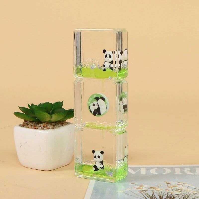 Жидкая панда-антистресс, успокаивающий релаксант, Гелевые песочные часы, Игрушки-антистрессУкрашение рабочего стола