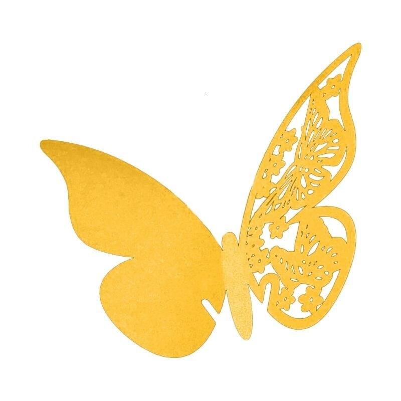 Бабочки-именные карточки (100 шт.), Золотой