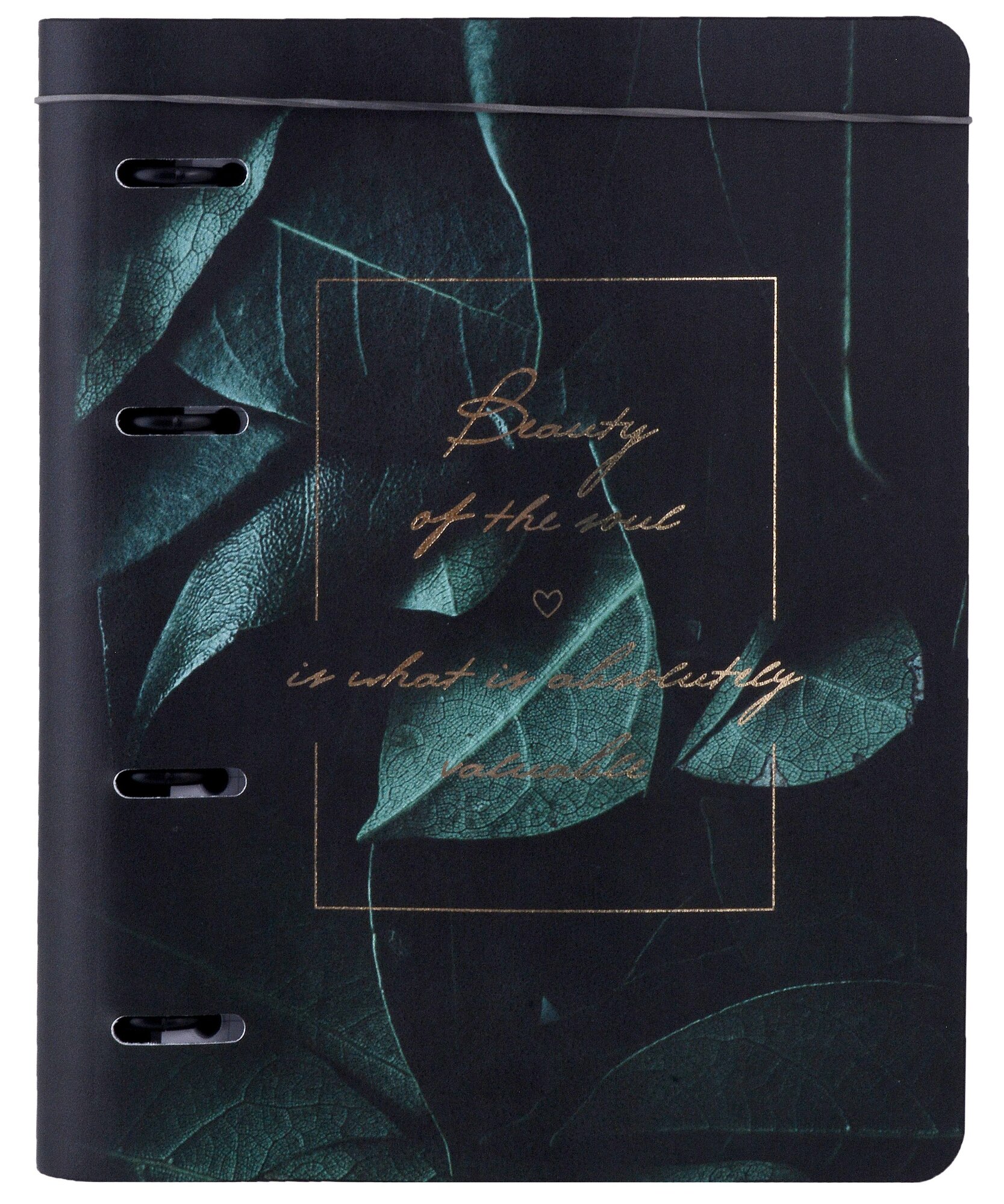 Тетрадь на кольцах в клетку InFolio, "Beauty. Листья", 120 листов