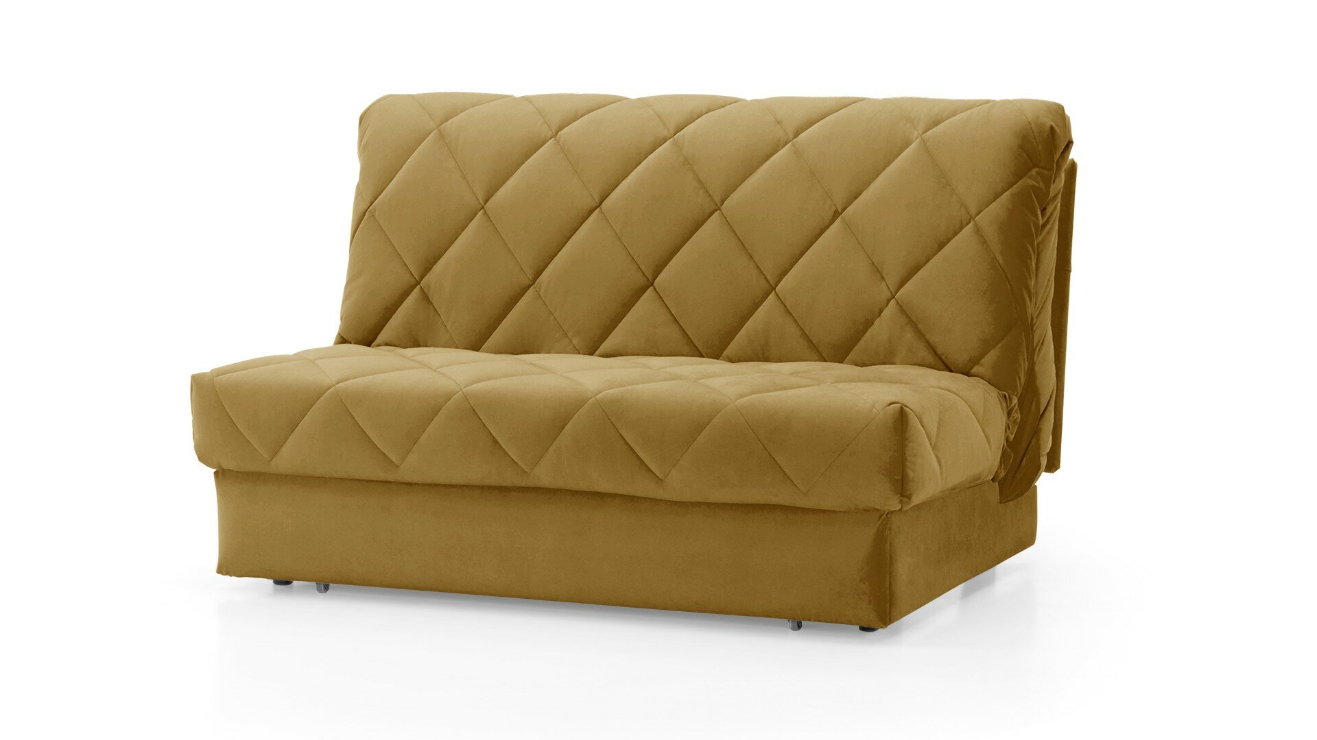 Диван Римус Лайт Velutto 56 NOW 161x110x92 см, желтый Велютто, аккордеон Фиеста