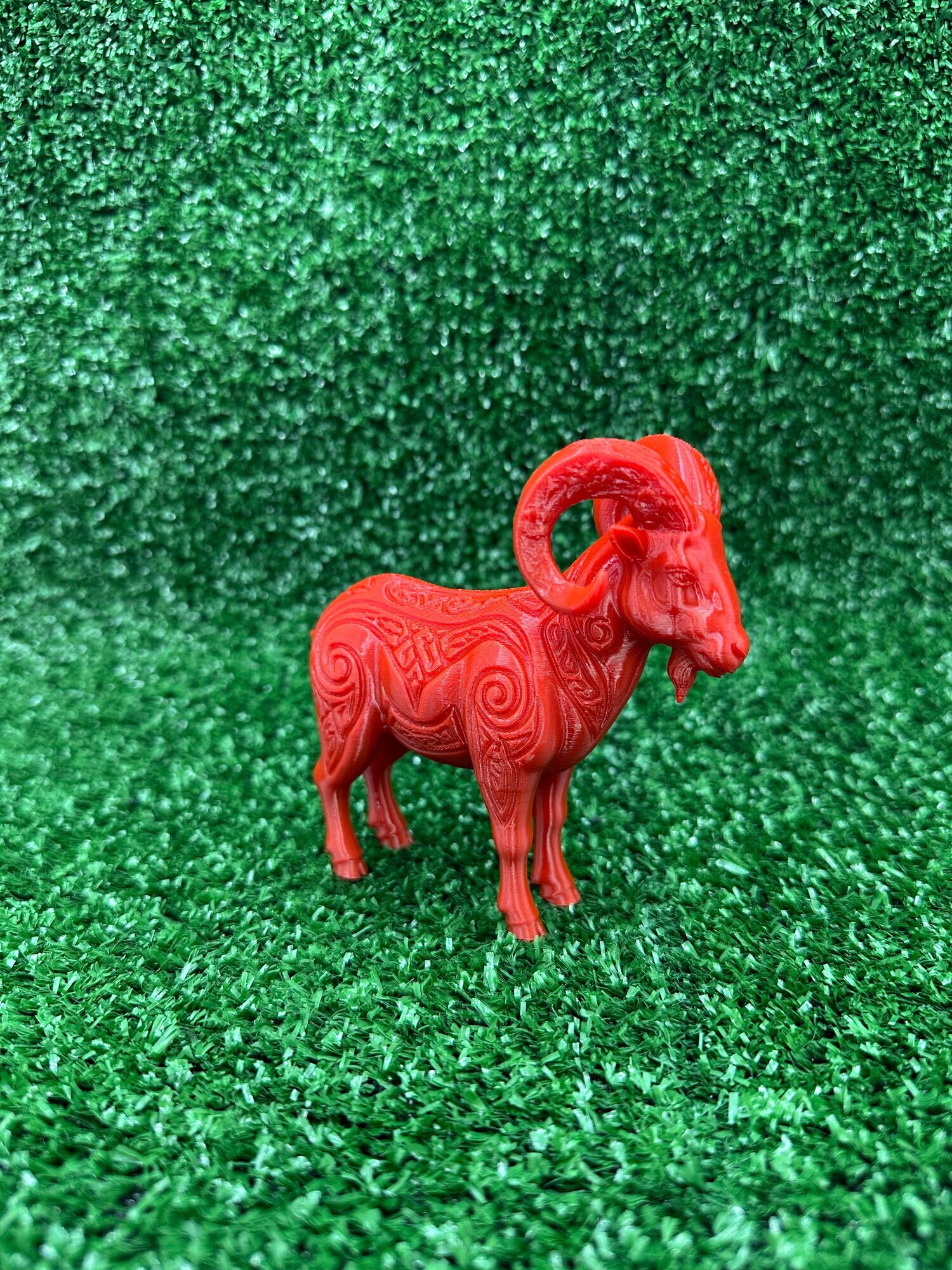 Красная Огненная Коза №2 (символ 2027 года, 3д-печать, пластик)
