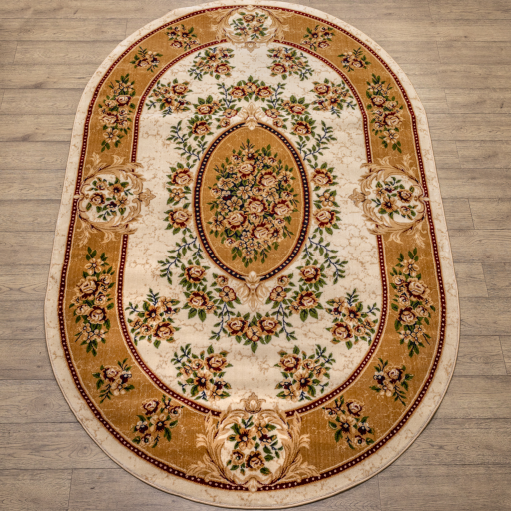 Ковер Акварель дизайн 20611 цвет 22126 Овал 1x2м