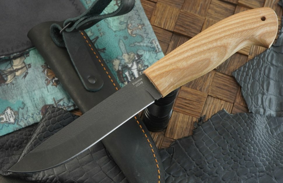 Рабочий нож Пехотинец, сталь Х12МФ, рукоять ясень