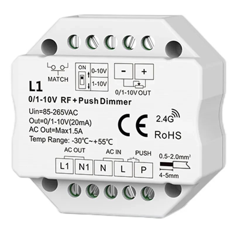Rotary Panel 1-10V Dimmer L1