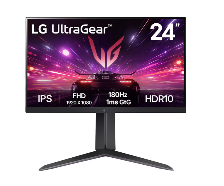 Монитор LG 23,8" 24GS65F-B, 16:9, IPS, FHD, 1ms, 300cd, 180Hz, HDMI, DP, HAS