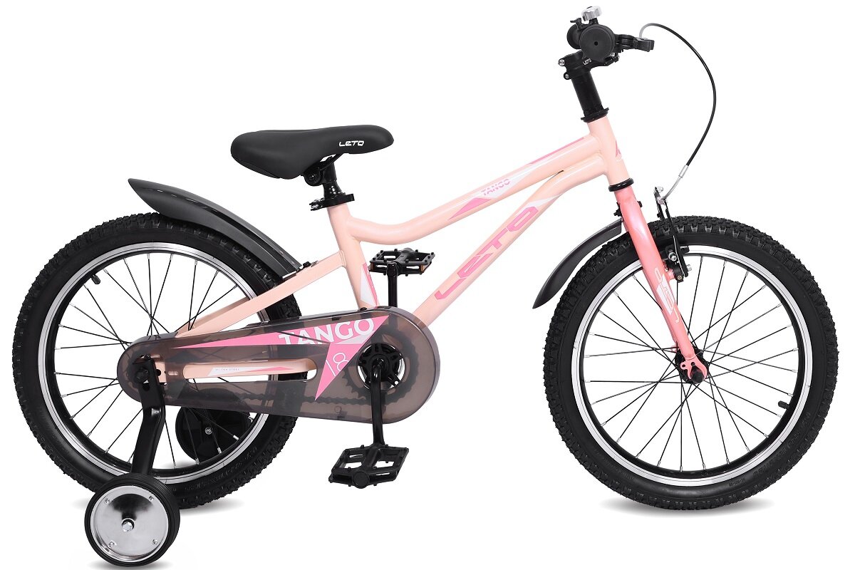 Велосипед 18" LETO TANGO, сталь, 1-ск, персик, возраст 5-6лет