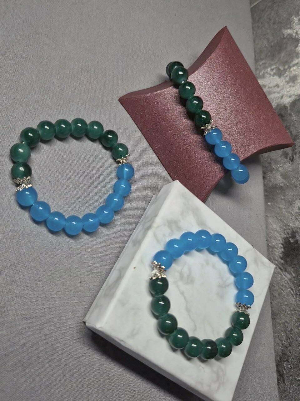 Плетеный браслет, нефрит