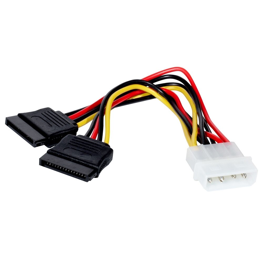 Кабель питания 2xSATA (от разъема Molex (IDE) блока питания), 15см ExeGate