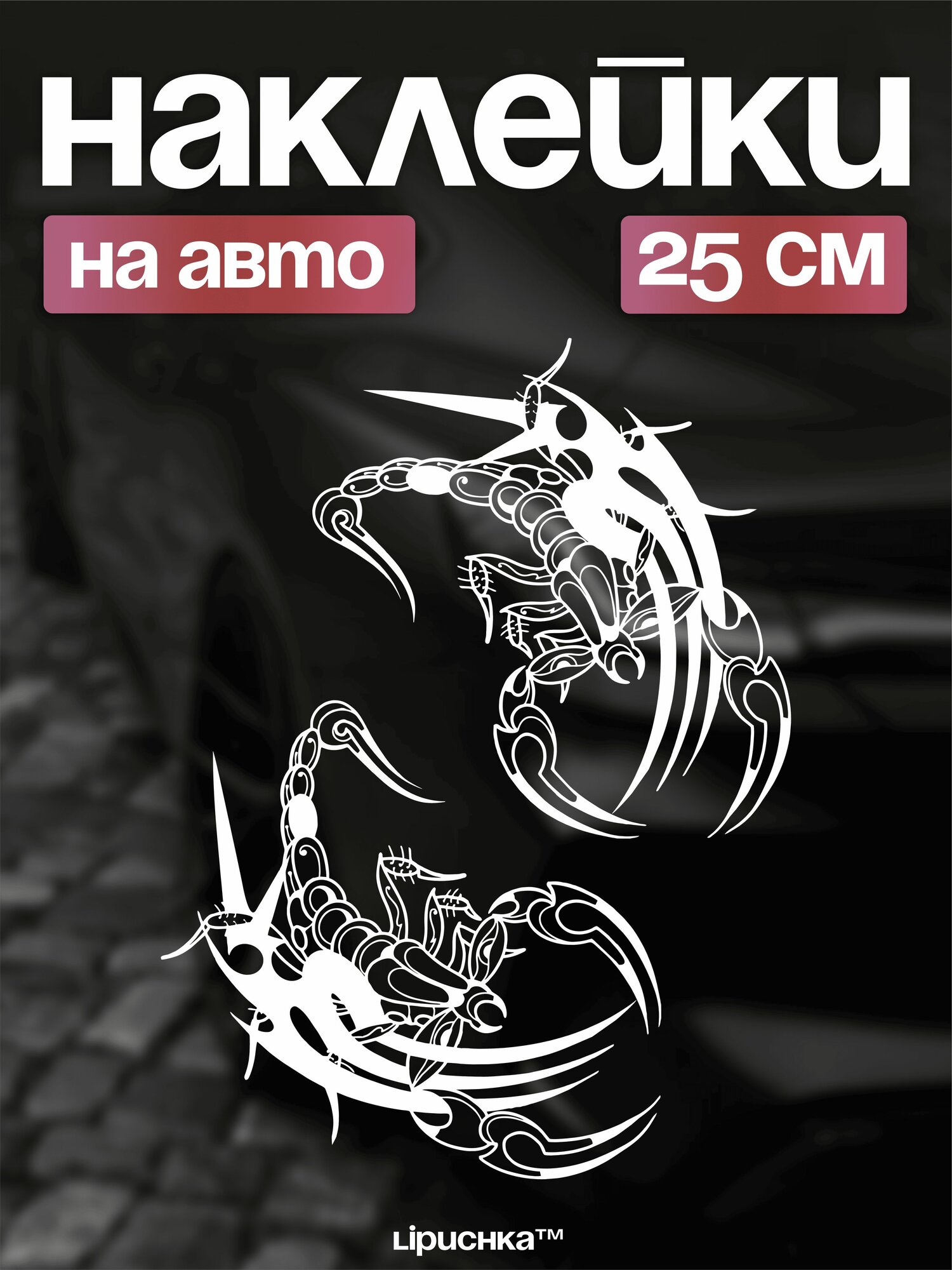 Наклейки на авто Скорпион Хищник