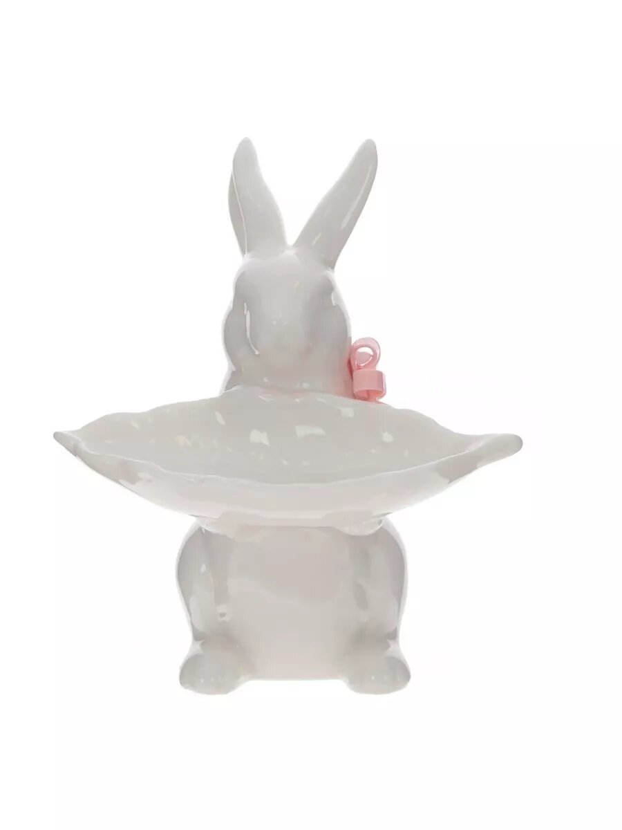 Конфетница-подставка Remecoclub Заяц, фарфоровая