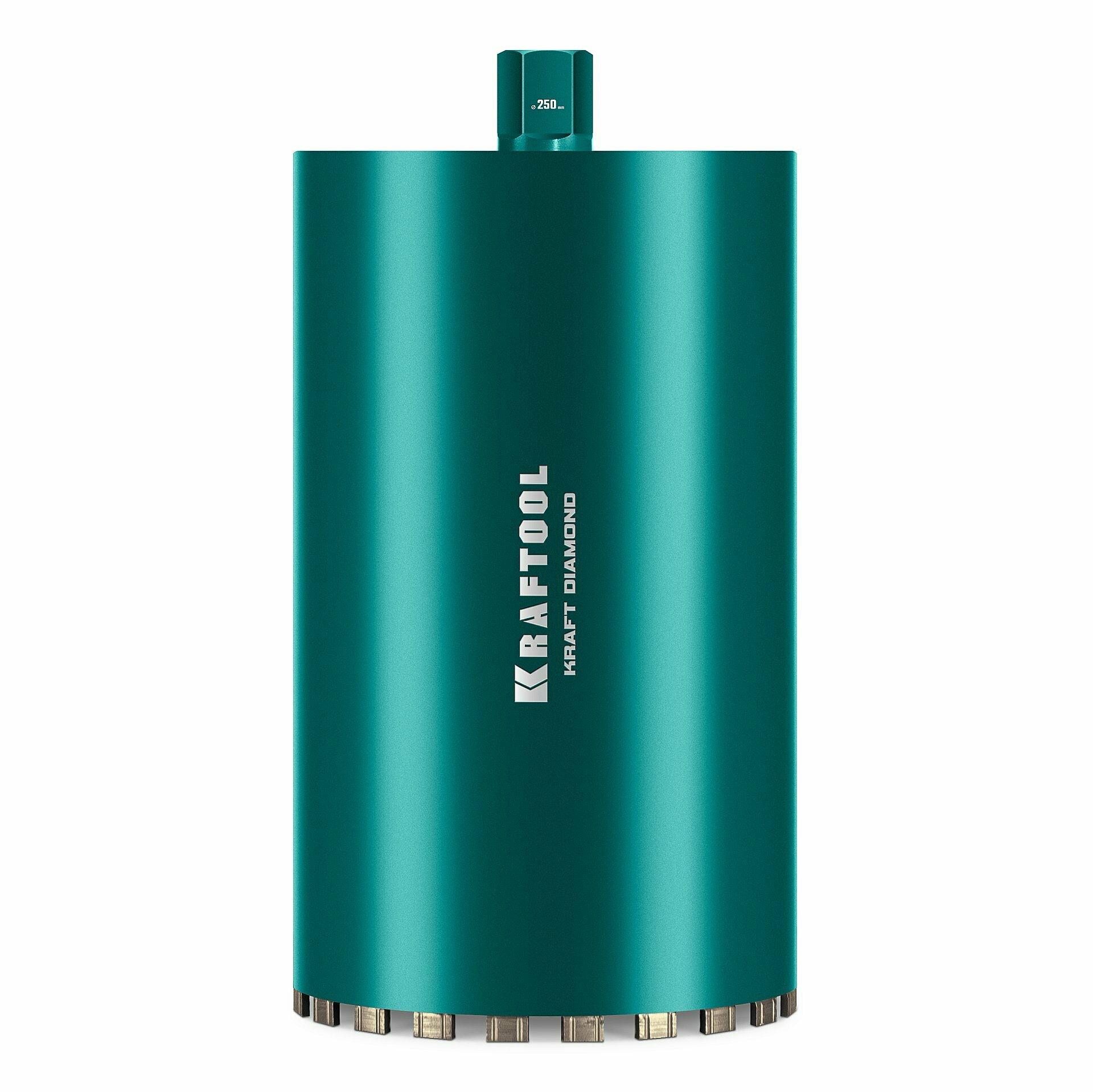 KRAFTOOL DIAMOND 250 мм (450 мм, 1 1/4″, лазерная сварка, сухое сверление с микроударом), алмазная коронка по железобетону (29825-250)