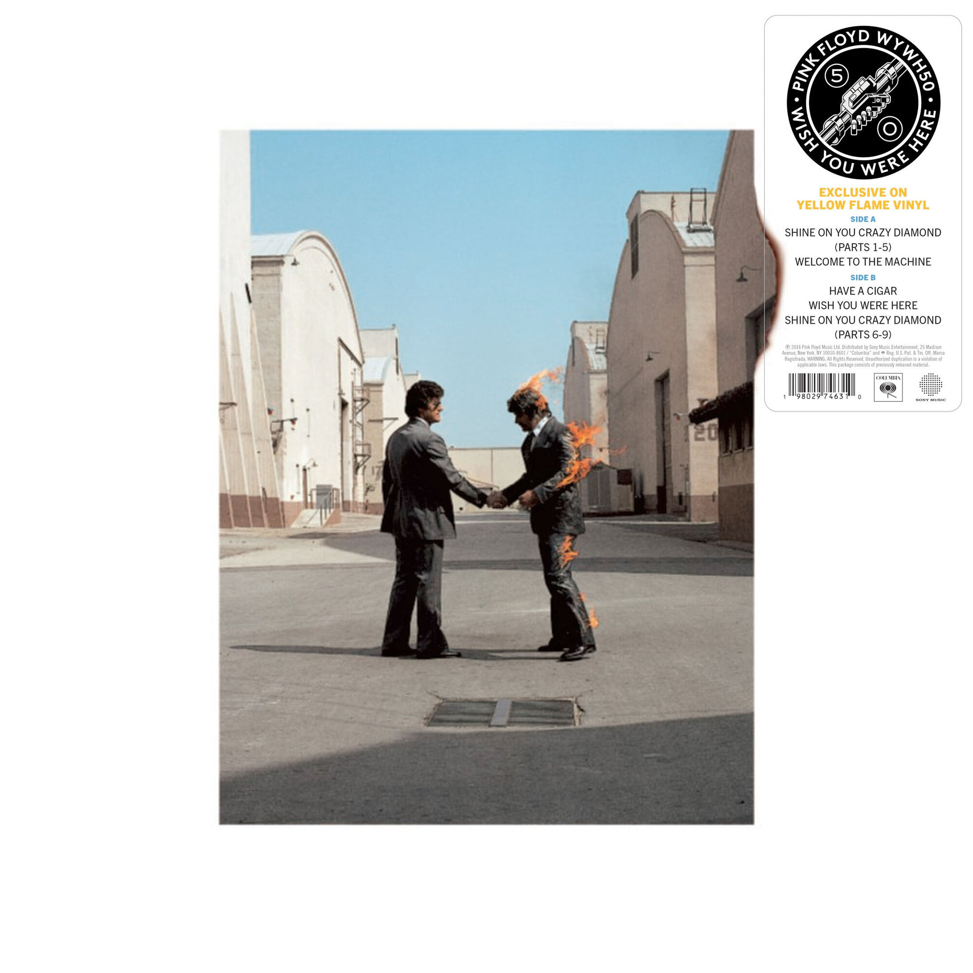 Виниловая пластинка Pink Floyd - "Wish You Were Here [Yellow Flame Vinyl]" (Sony Music)