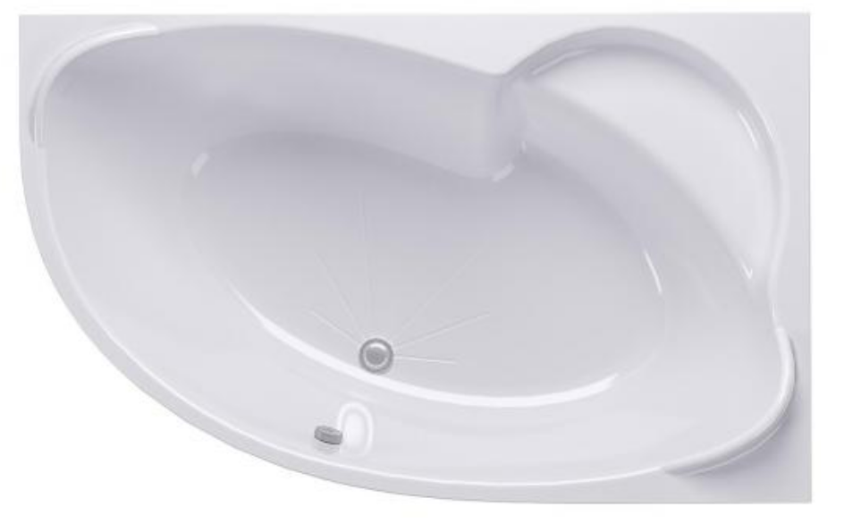 Акриловая ванна Alex Baitler правая 170х105 угловая, асимметричная 2 в 1: ванна, каркас