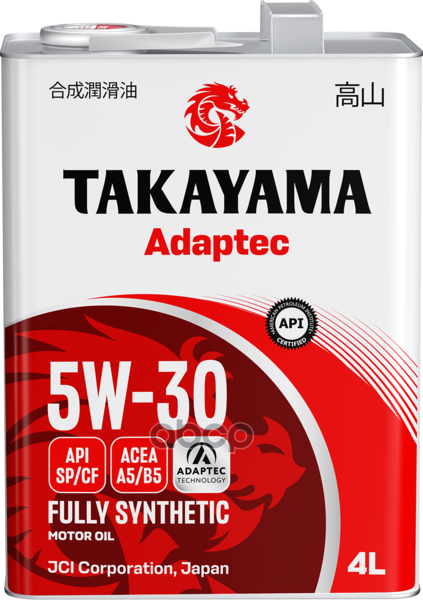 TAKAYAMA Takayama Adaptec 5W-30 A5/B5 SP/CF 4л (металл)
