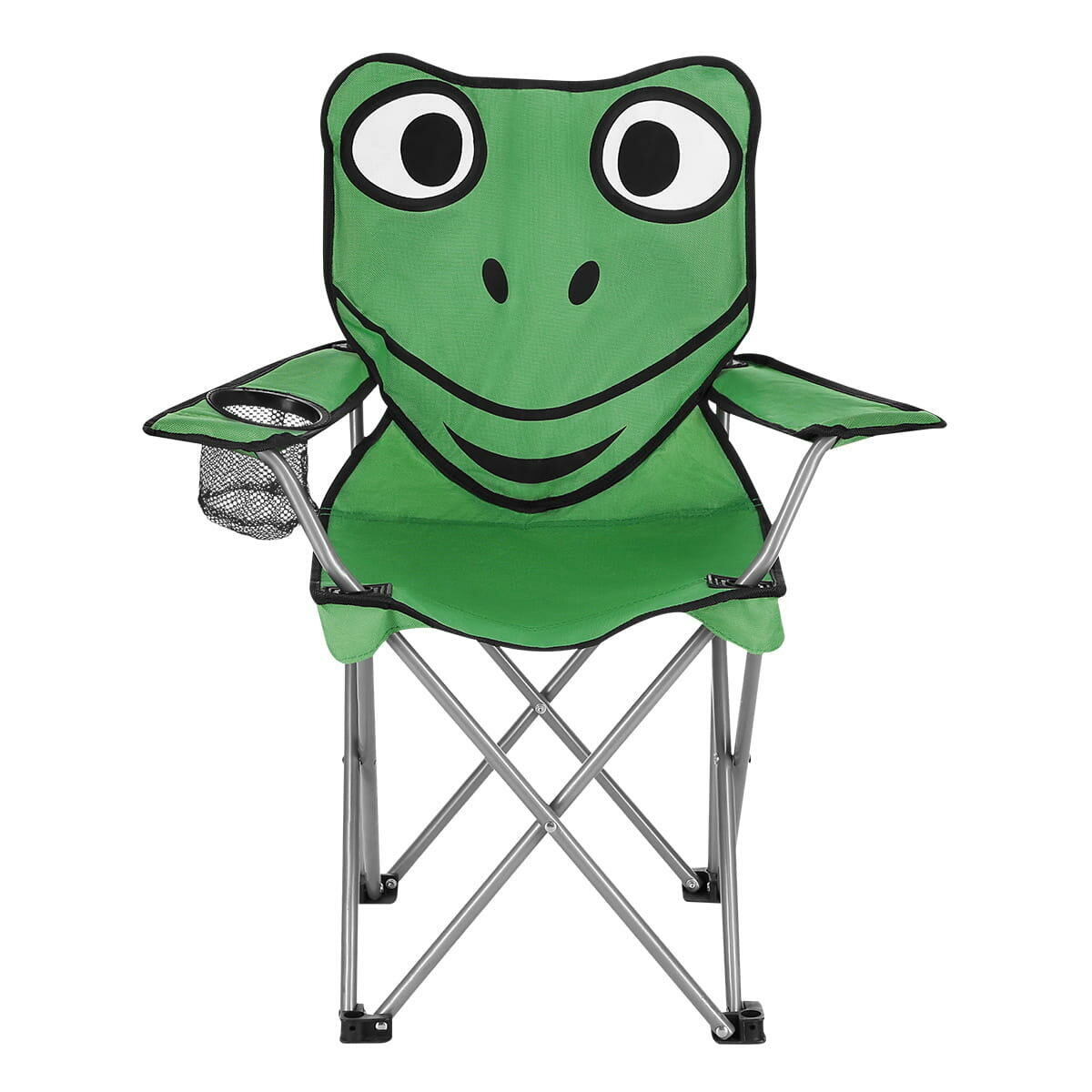 Decathlon Кемпинговый детский стул Nils Camp NC3007 Frog Nils Fun Chair - в виде Лягушки, макс. нагрузка до 50 кг, складной. Цвет зеленый