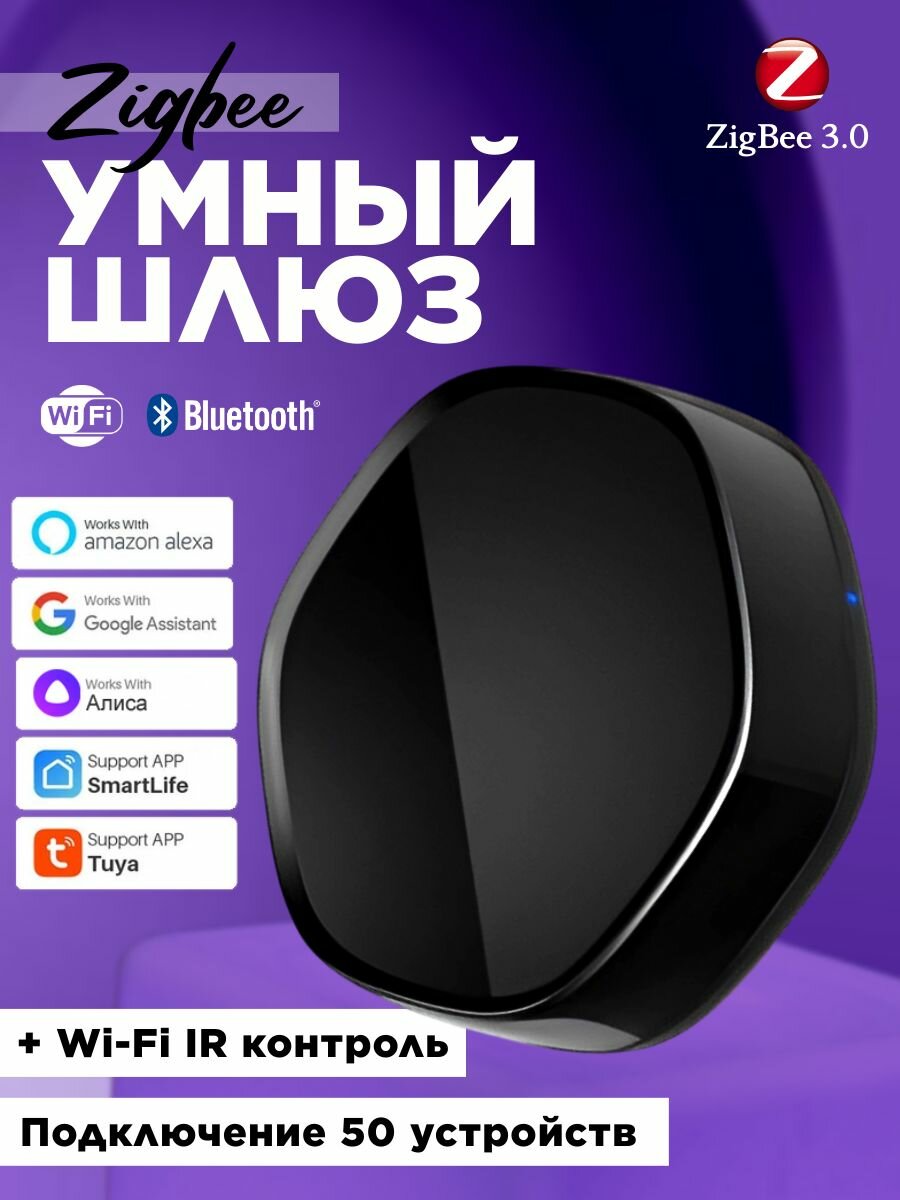 Шлюз Tuya ZigBee, многорежимный сетевой хаб с поддержкой Bluetooth, Alexa, Google Home, Tuya