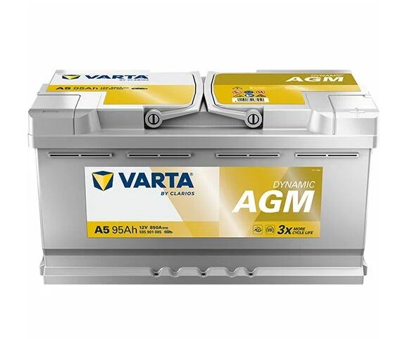 Аккумулятор AGM 12V 95AH 850A ETN0 (R+) 353X175X190, октябрь 2025 года от официального дистрибьютора, VARTA, артикул 595901085