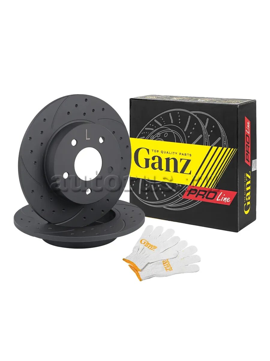 Диск тормозной задний перфорированный PRO-LINE с покрытием к