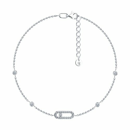 Браслет, серебро, 925 проба, родирование