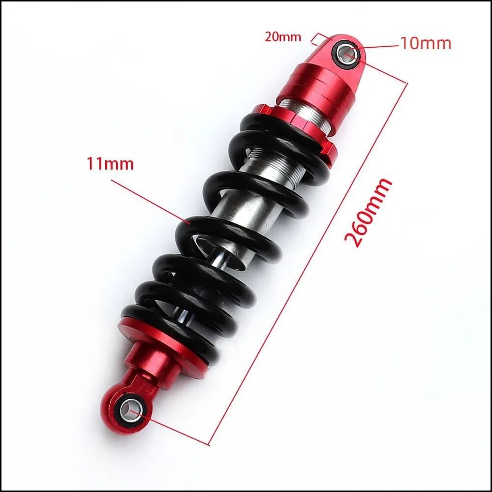 Амортизатор 260 мм для багги и питбайка 70160cc, надежный. Задний амортизатор для мотоциклов и скутеров.
