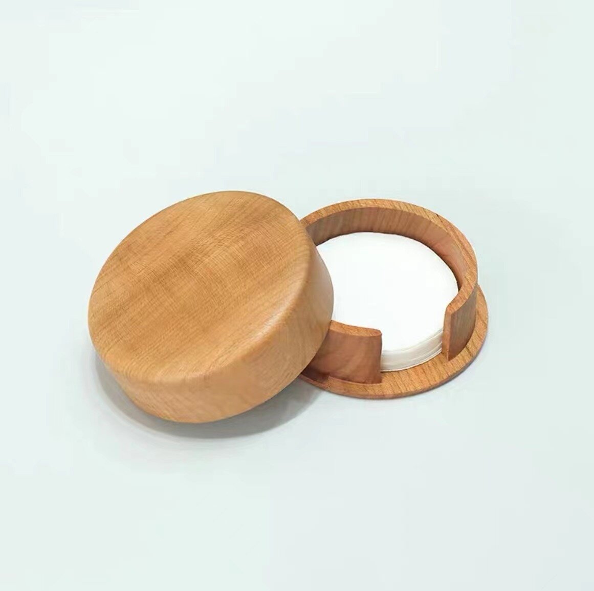 Коробка для хранения фильтров для кофемашин из орехового дерева, пылезащитная подставка из массива дерева, универсальная для 58/53/51 мм.