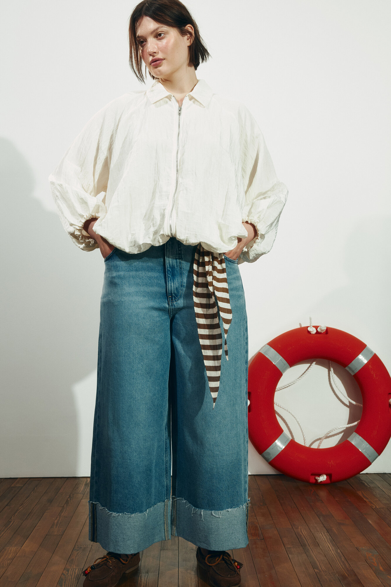 Джинсы широкие mixmatch 