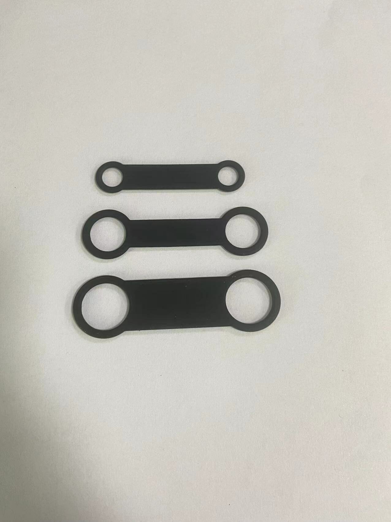 Силиконовый набор брелоков для ошейника с QR-кодом и гравировкой, черный набор, для собак и кошек, подарок