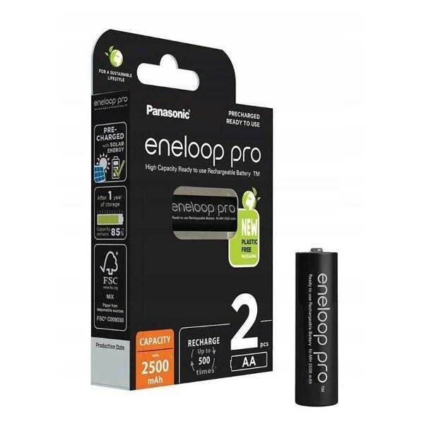 Аккумуляторная батарея Panasonic Eneloop Pro AA (BK-3HCDE/2BE) 2500 mAh 2 шт