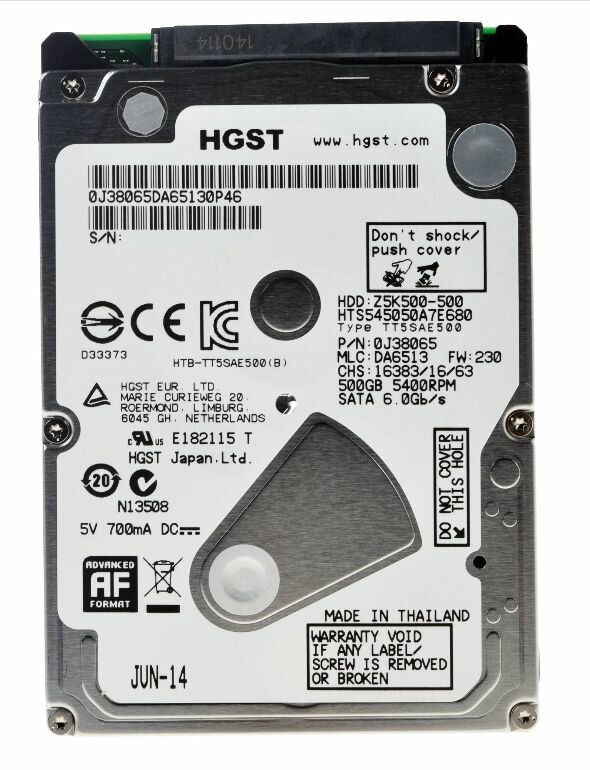 Жесткий диск Hitachi HTS545050A7E680 500Gb SATA II 2,5