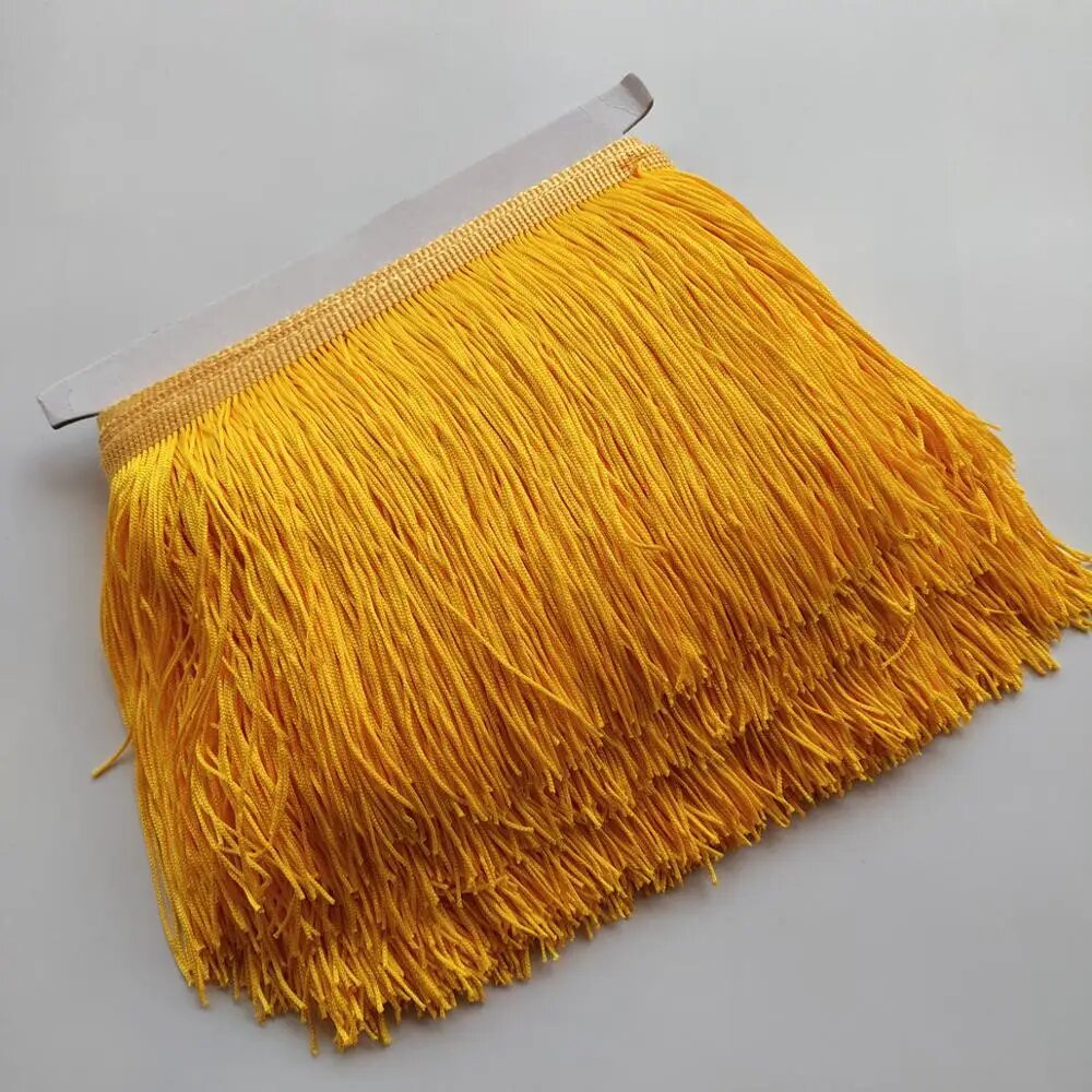 Кружевная бахрома wtluckystar 31 цветов 1 метр Желтый, Golden Yellow