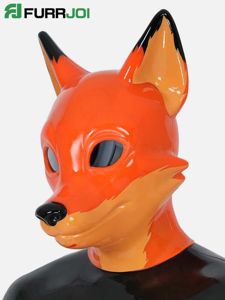Furrjoi Силиконовая маска лисы -оранжевый