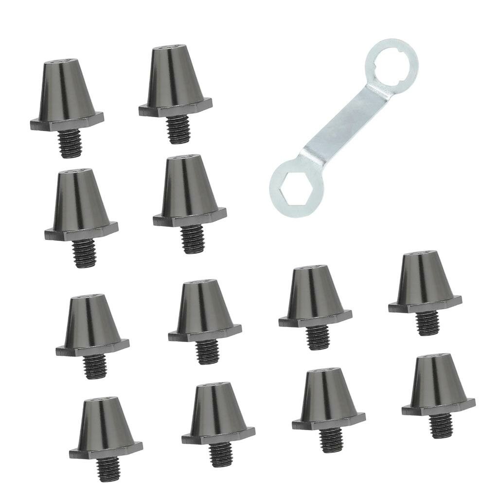 Алюминиевые шипы для футбольных бутс, 12 шт, Черный