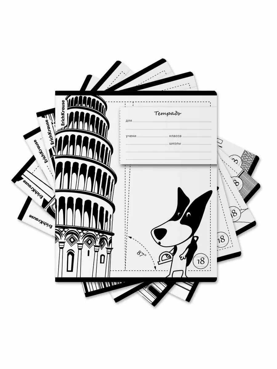 Тетрадь шк. уч. Путешественник, 18 л, линейка, 10 шт.