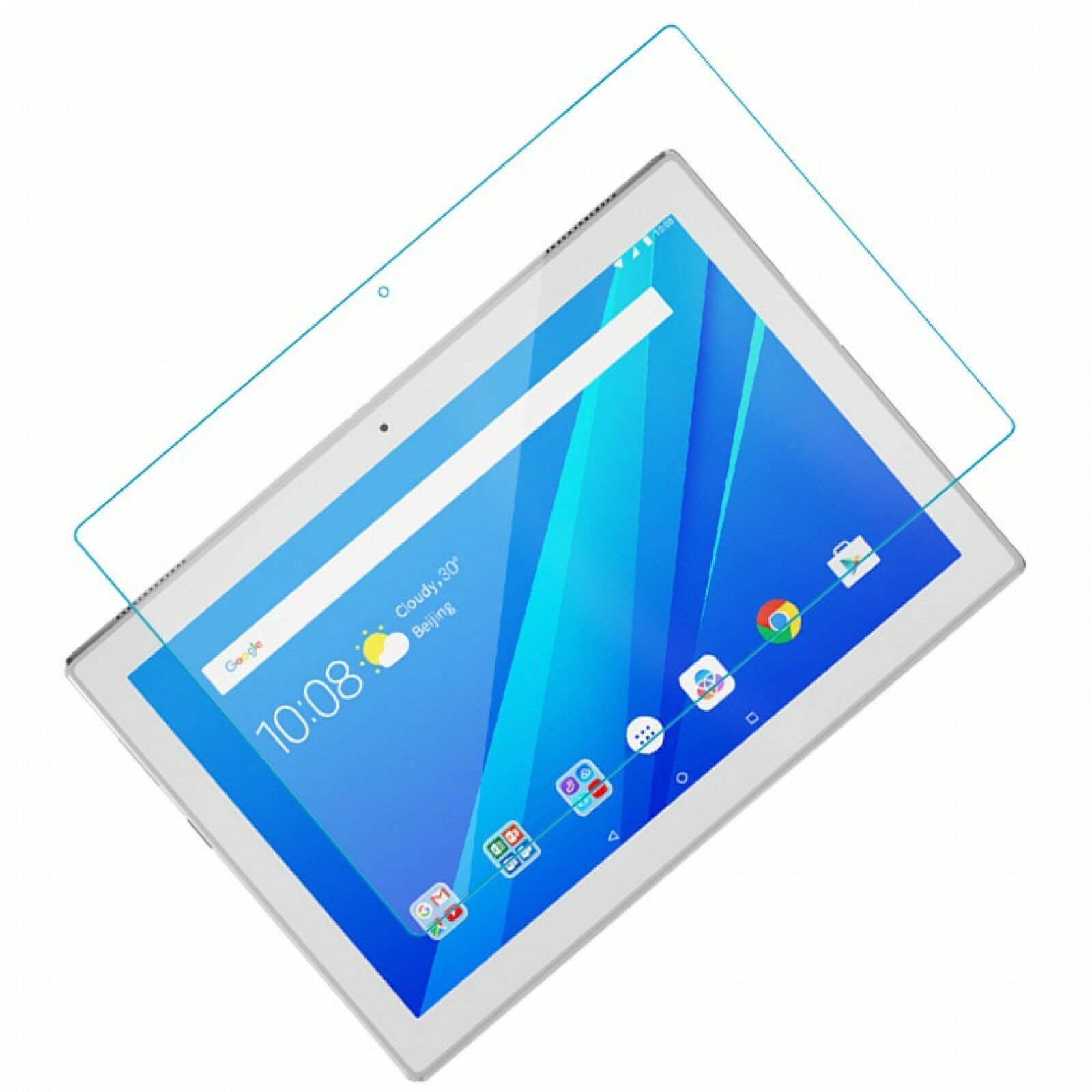 Защитное противоударное стекло MyPads для Lenovo Tab P10 TB-X705F/N с олеофобным покрытием