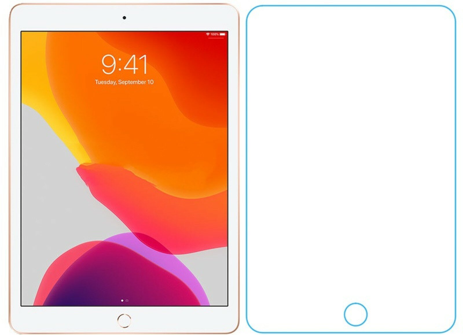 Защитное противоударное стекло MyPads для Apple iPad 7/8/9 10.2 дюйма