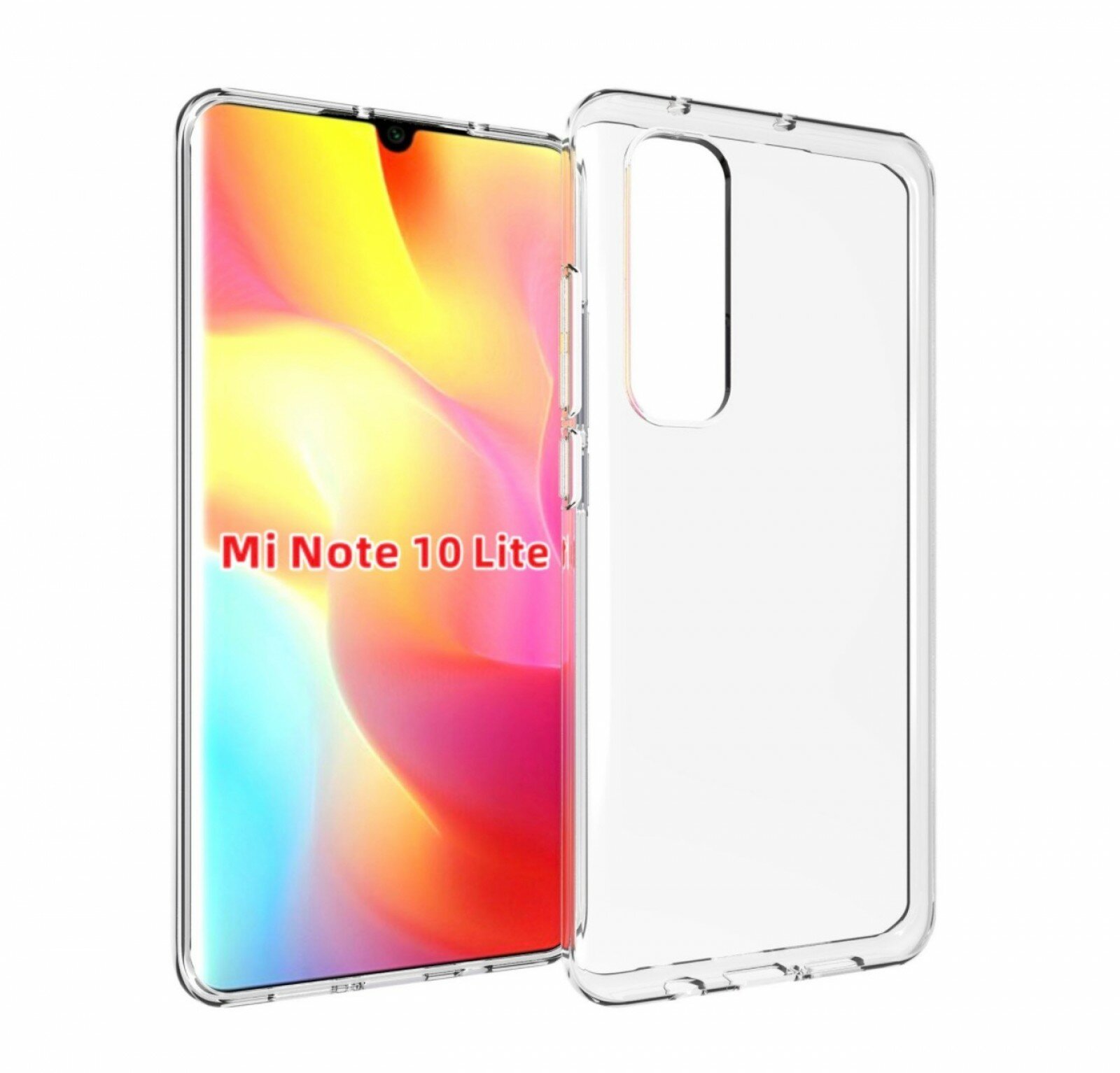 Чехол-панель MyPads для Xiaomi Mi Note 10 Lite прозрачный ультра-тонкий силиконовый