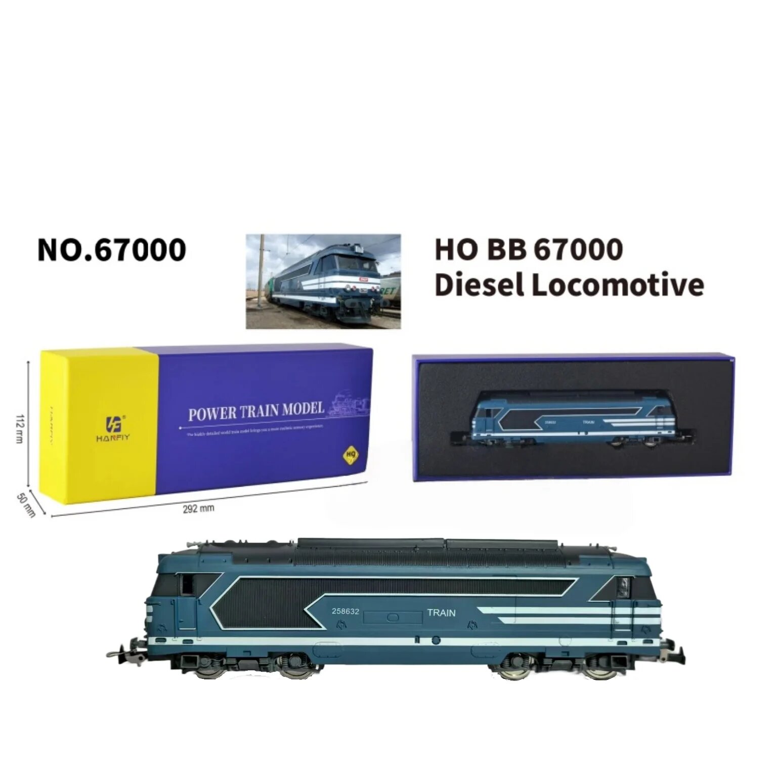 Дизельный локомотив HO BB 67000 With box