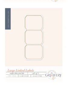 Штамп для вырубки The Gretry Large Linked Labels F9676-dies