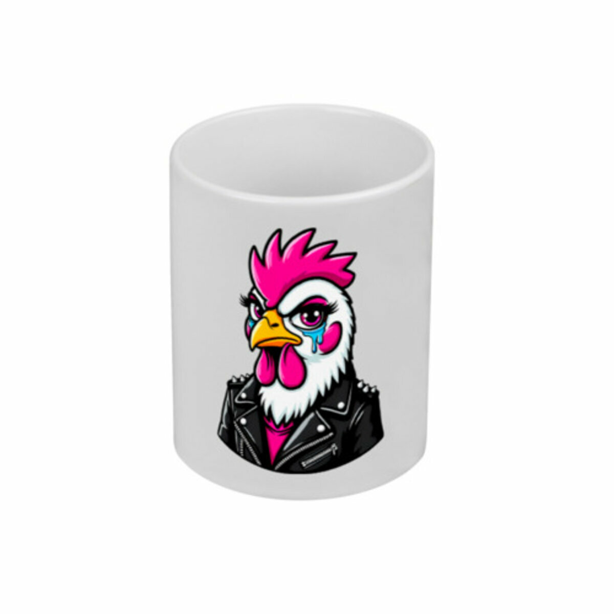 Кружка «Панк-курица в слезах» (белый)