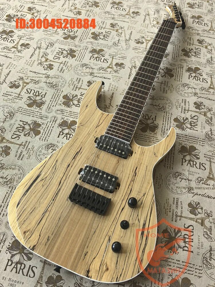 Электрогитара Ibz 7V / Jackson Персонализированный цветочный узор с водной печатью 7-струнная