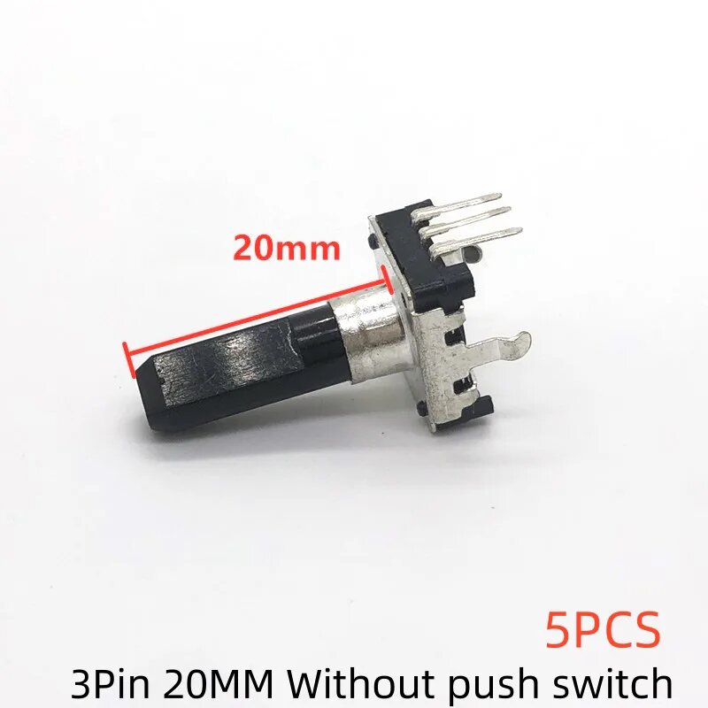 Потенциометр 3Pin 20MM, 5 шт.