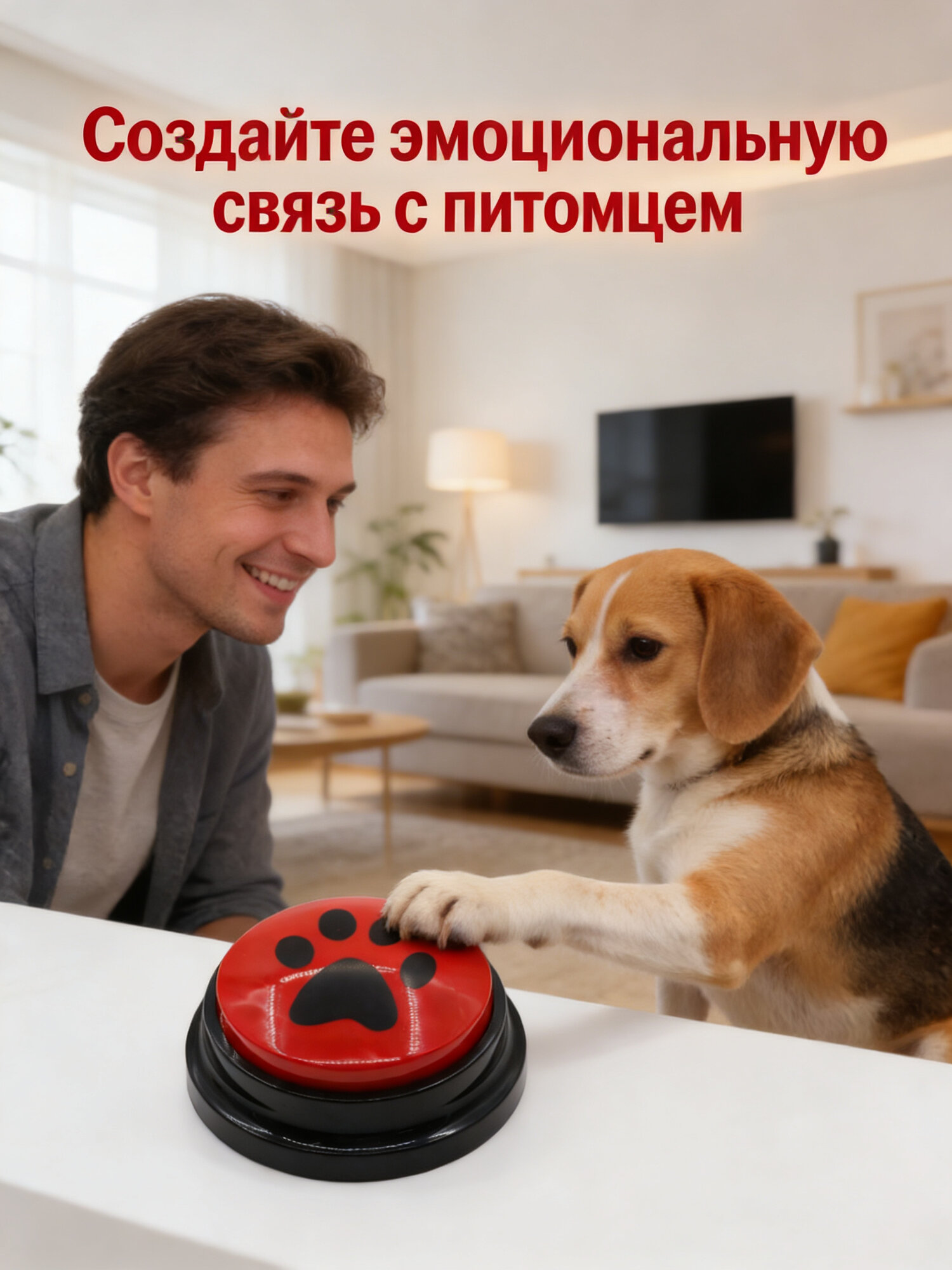 Кнопки для общения с питомцем, записываемые звуковые кнопки для собак и кошек, игрушка для тренировки питомца